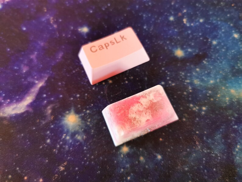 Artisan Keycap Cloudy Pink Resin Art Key Cap SA Profile for Cherry MX ...