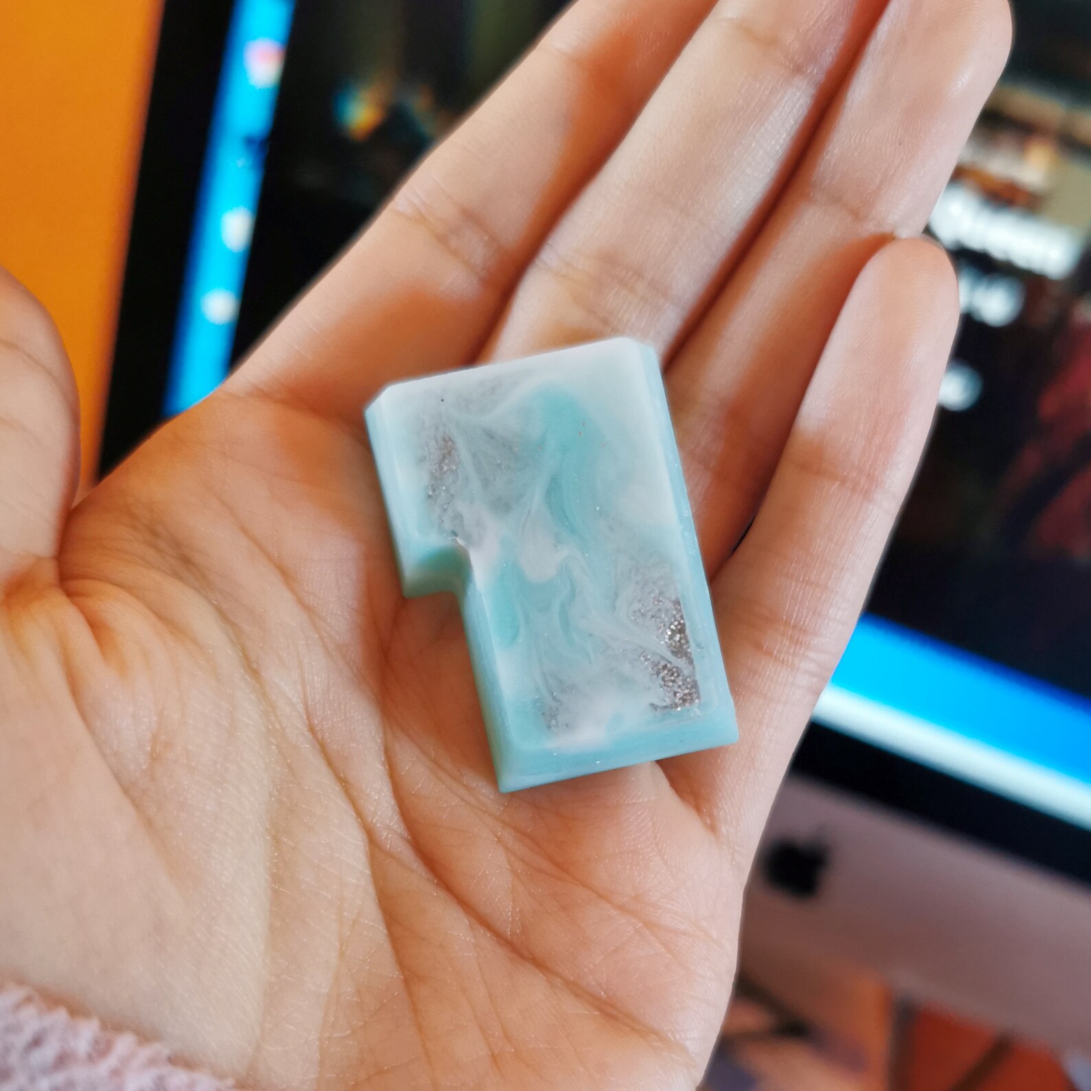 Artisan Keycap Cloudy Pink Resin Art Key Cap SA Profile for Cherry MX ...