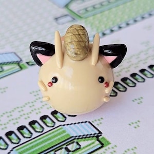 Meowth, Pokémon Desk Accessory/cake Topper Polymer Clay - Etsy