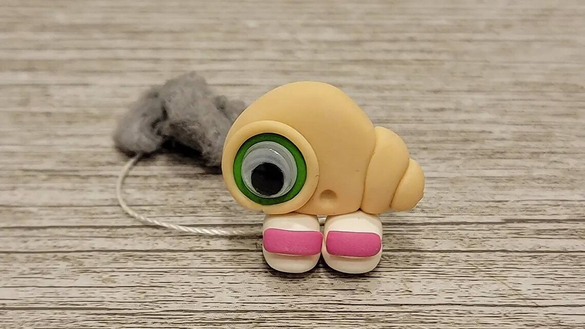 Marcel the Shell With Shoes on Polymer Clay - Etsy