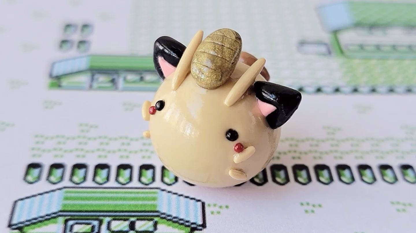 Meowth Pokémon Desk Accessory/cake Topper Polymer Clay | Etsy