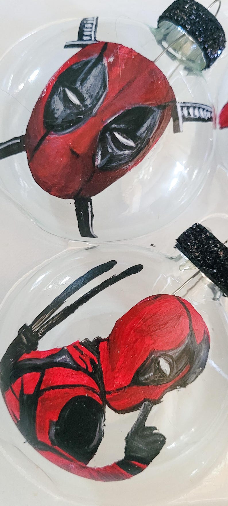 Deadpool Ornament - Hand Painted Glass - Etsy