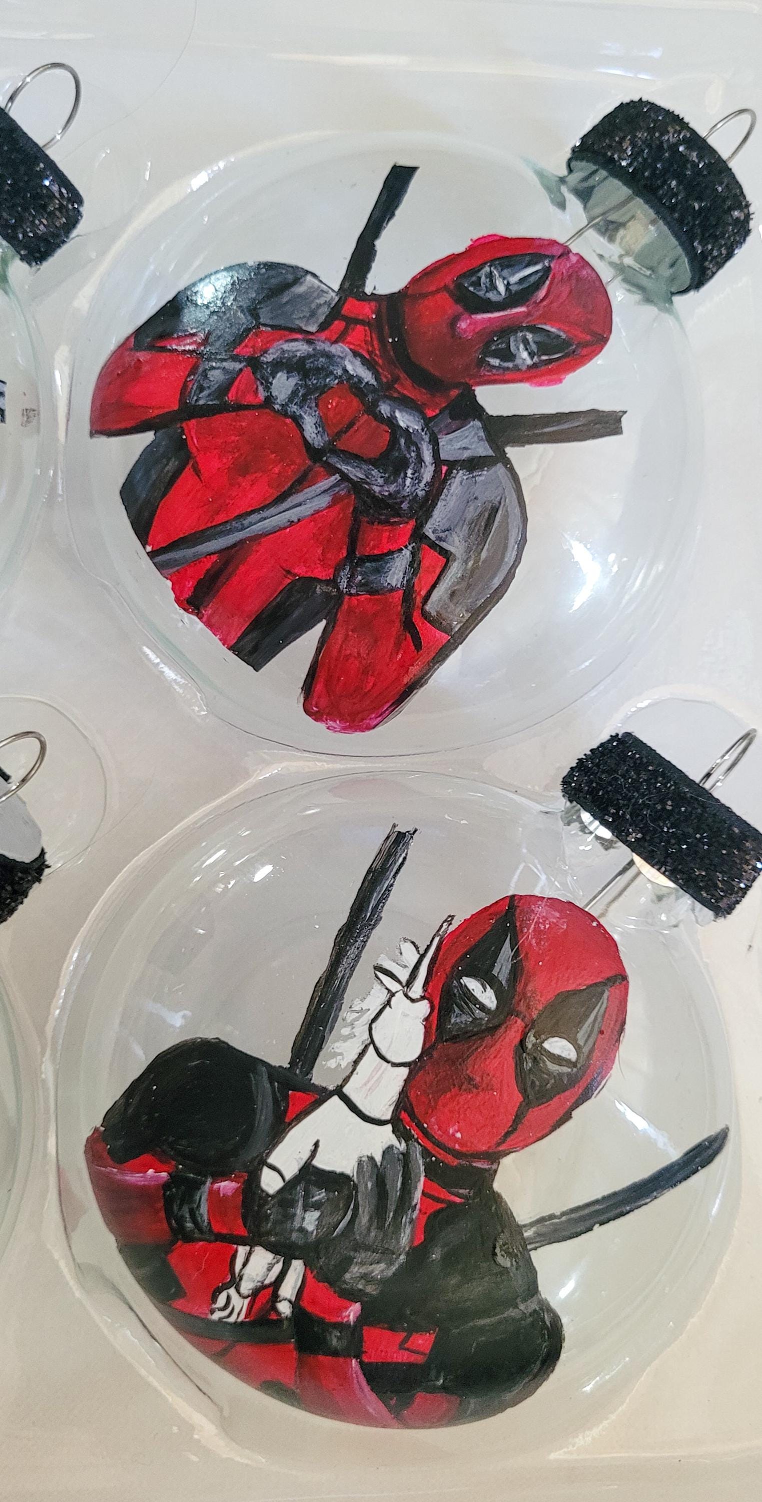 Deadpool Ornament - Hand Painted Glass - Etsy