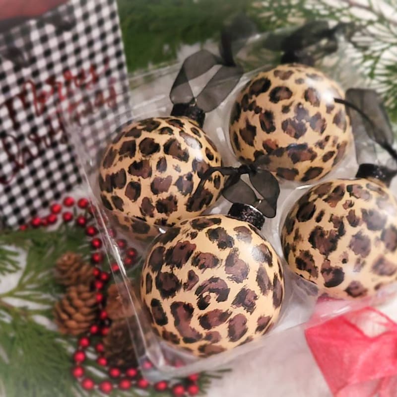 Leopard Print Ornaments - Etsy