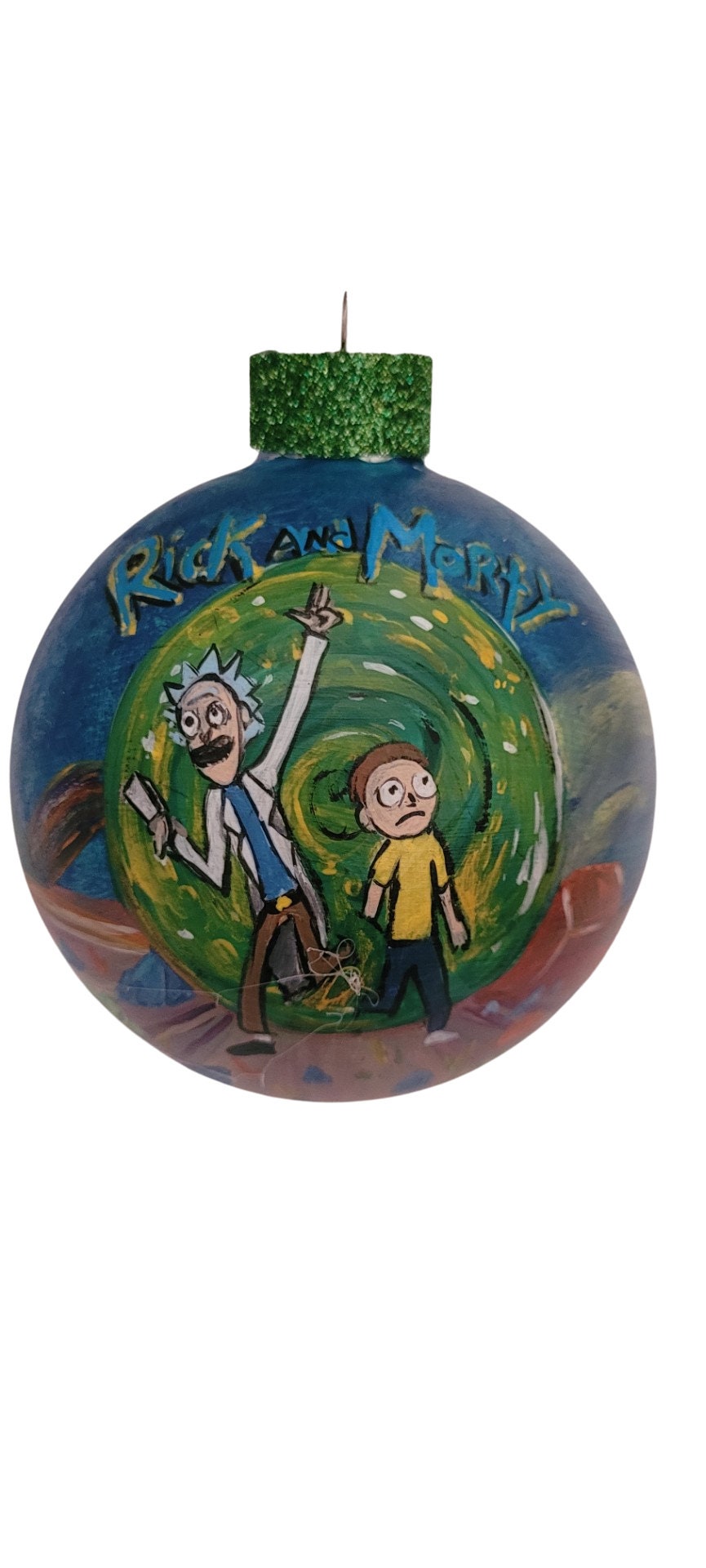 Rick and Morty Glass Pickle Rick Ornament - Hand Painted - Etsy