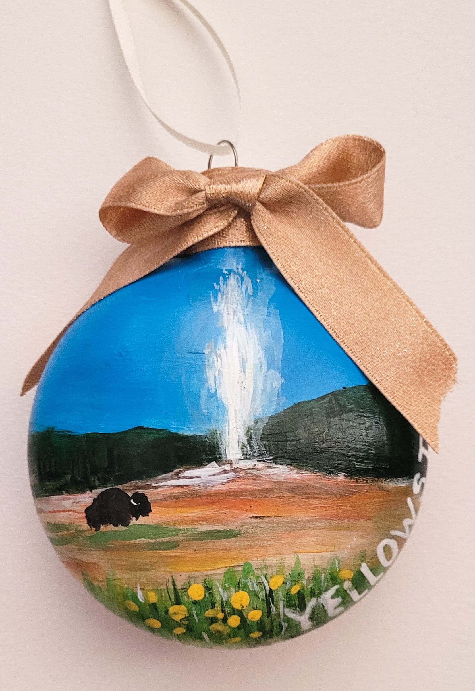 Yellowstone National Park Ornament | Souvenirs | Keepsake | Hand ...
