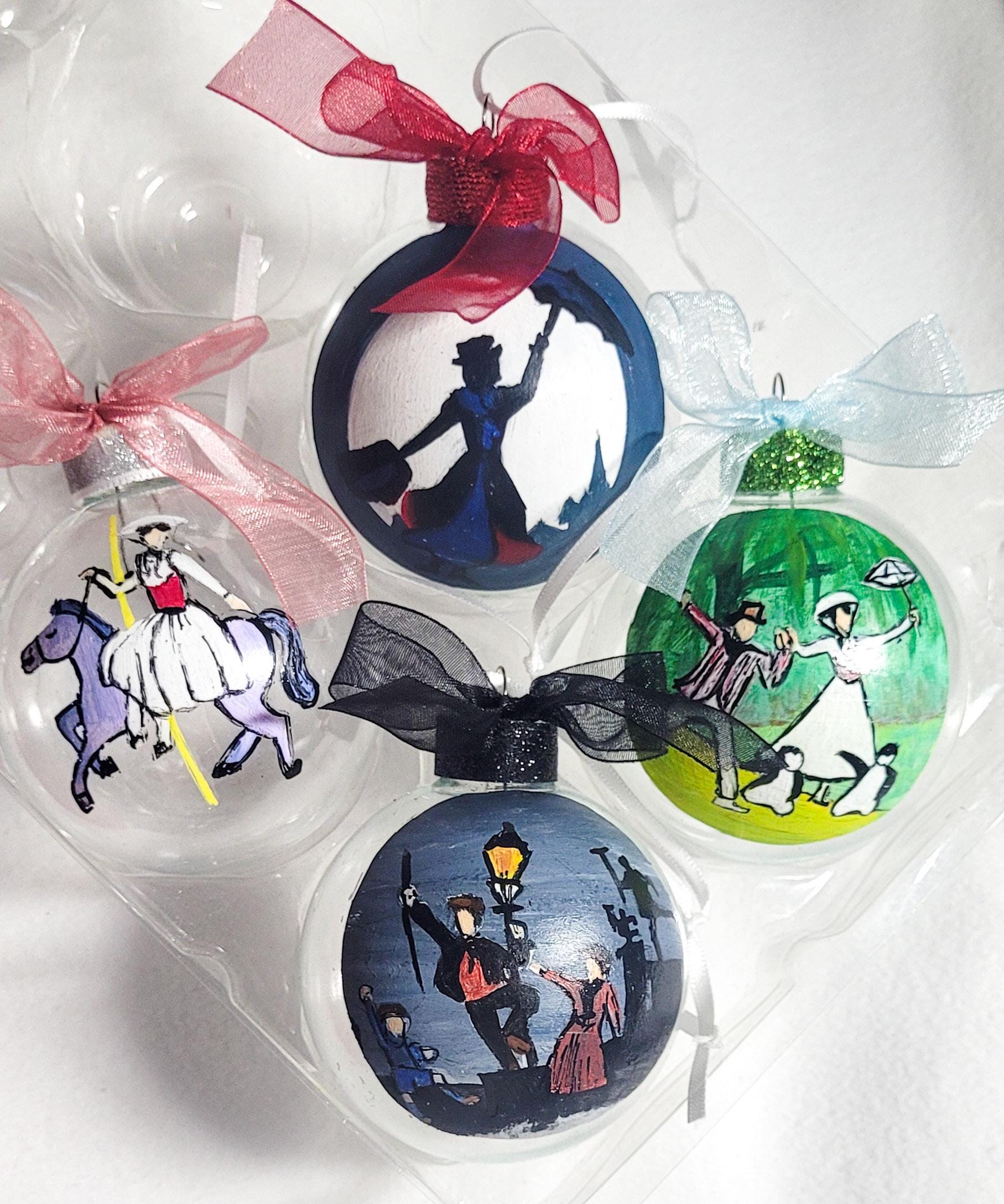 MARY POPPINS Hand Painted Glass Ornaments Set Bert Chimney Sweep - Etsy