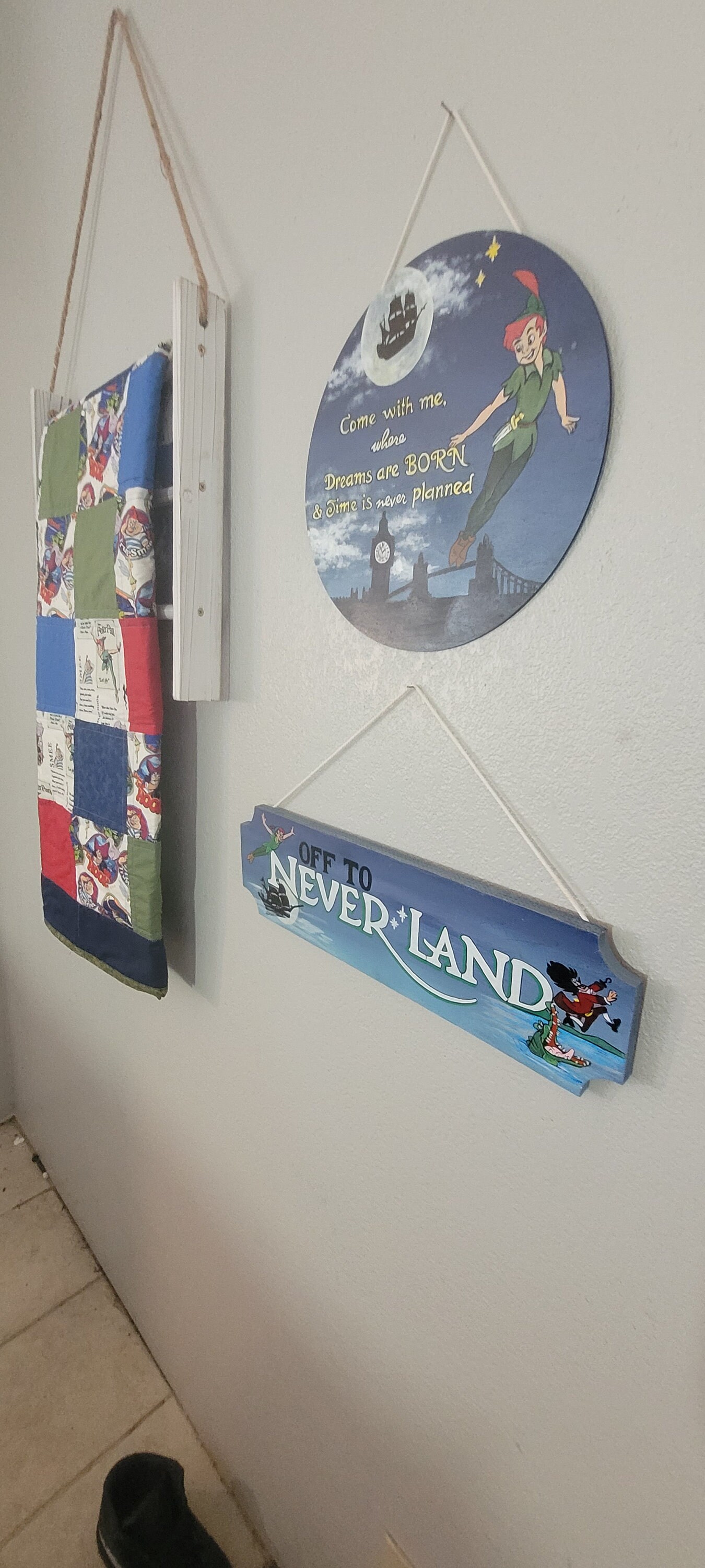 Peter Pan Nursey Decor | Stool | Hanging Rack | Wall Hanger | Baby ...