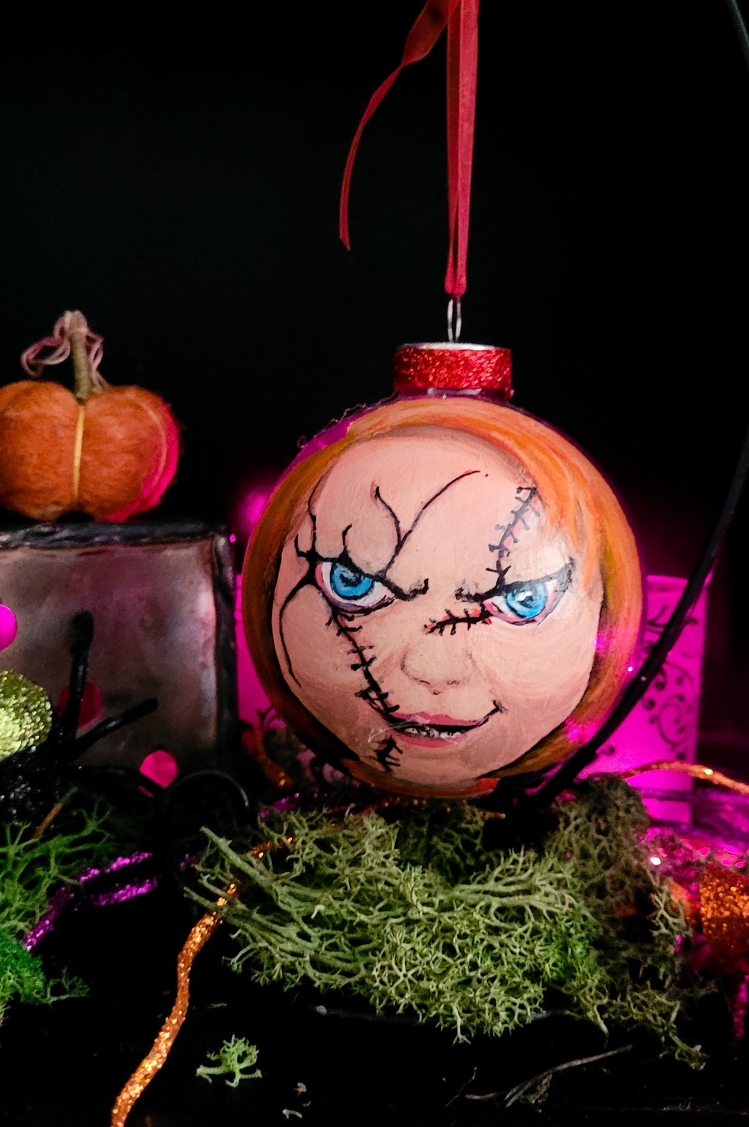 Chucky Glass Ornament | Horror Halloween Tree - Etsy