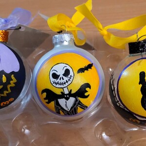 Nightmare Before Christmas Ornament 3 Set Jack Skellington 2.5 ...