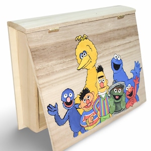 Sesame street wooden toy box store