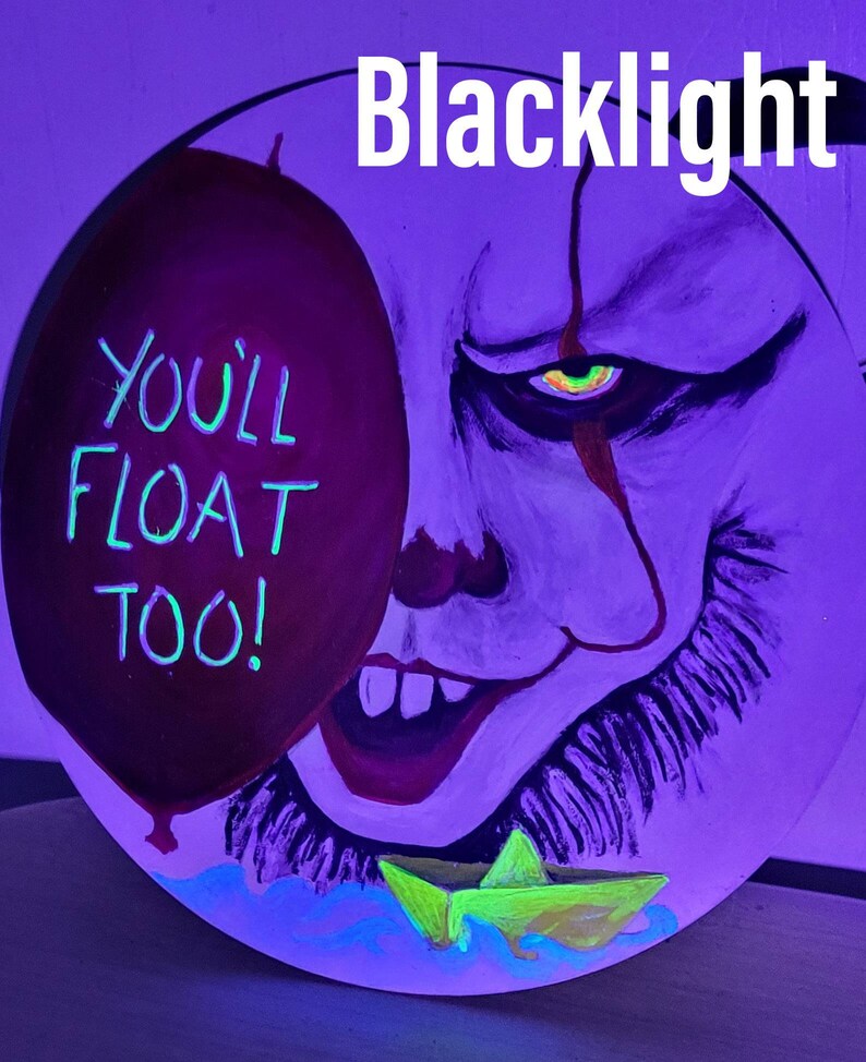 PENNYWISE IT You'll Float Too Halloween Blacklight / Glow - Etsy