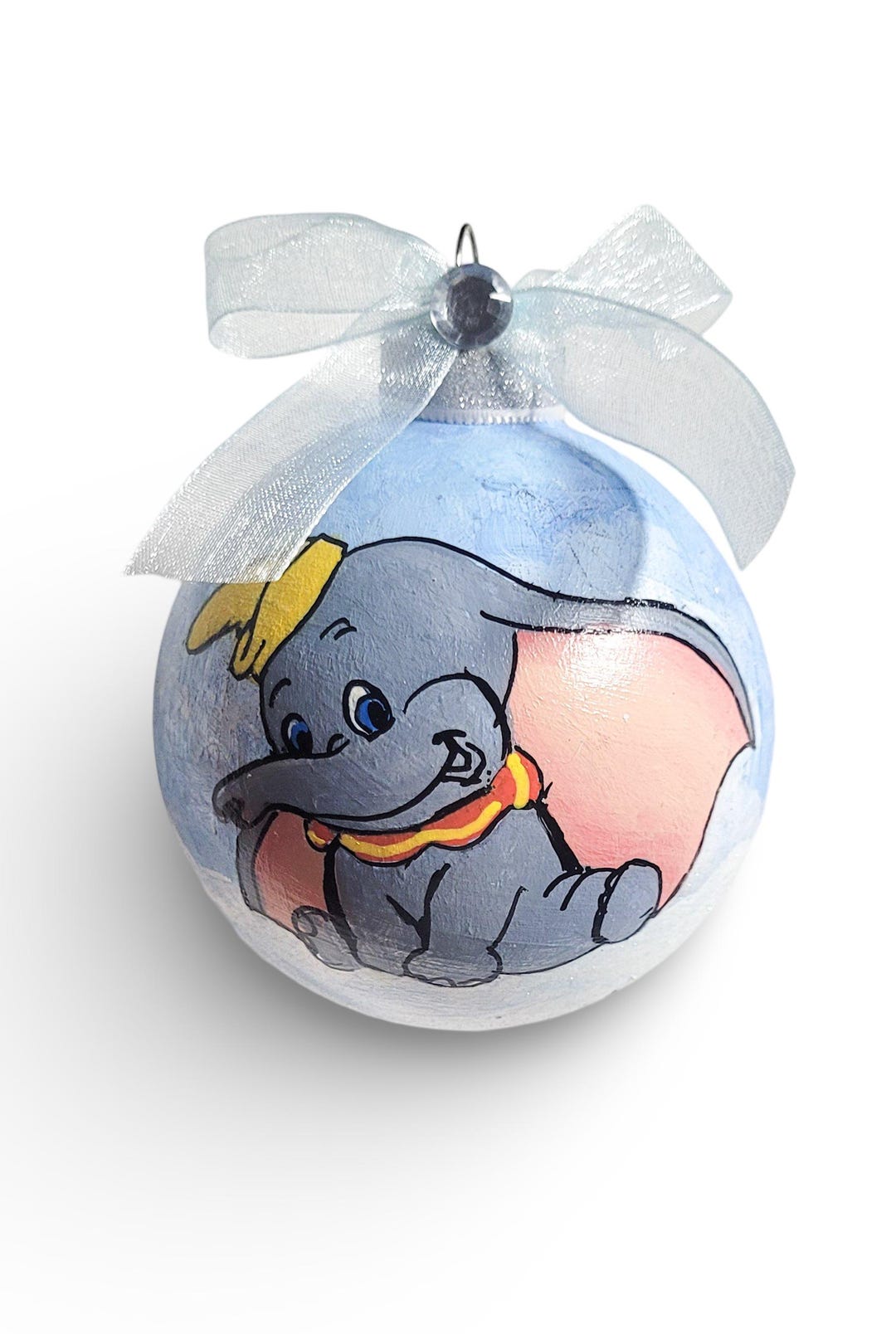 DUMBO Hand Painted Glass Ornament Customizable Baby's First - Etsy