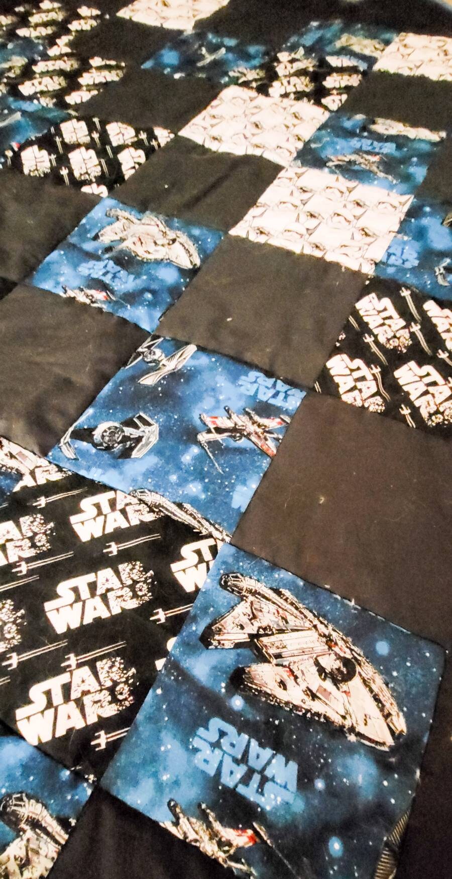 STAR WARS Quilted Cotton and Cotton and Flannel Throw Blanket - Etsy
