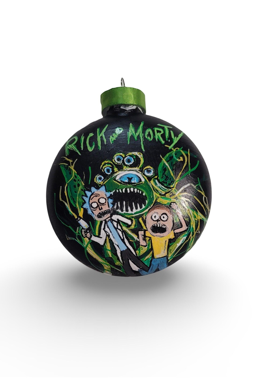 Rick and Morty Glass Pickle Rick Ornament - Hand Painted - Etsy