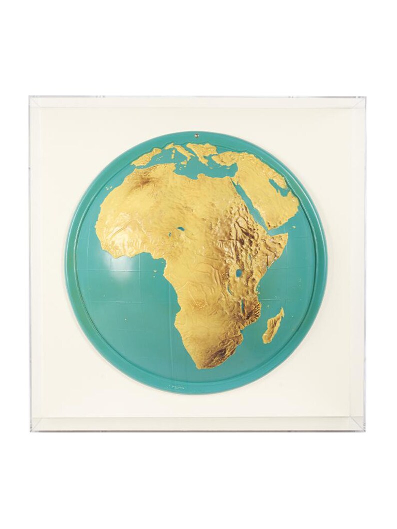 Vintage Lucite Framed Topographical Map of Africa - Etsy