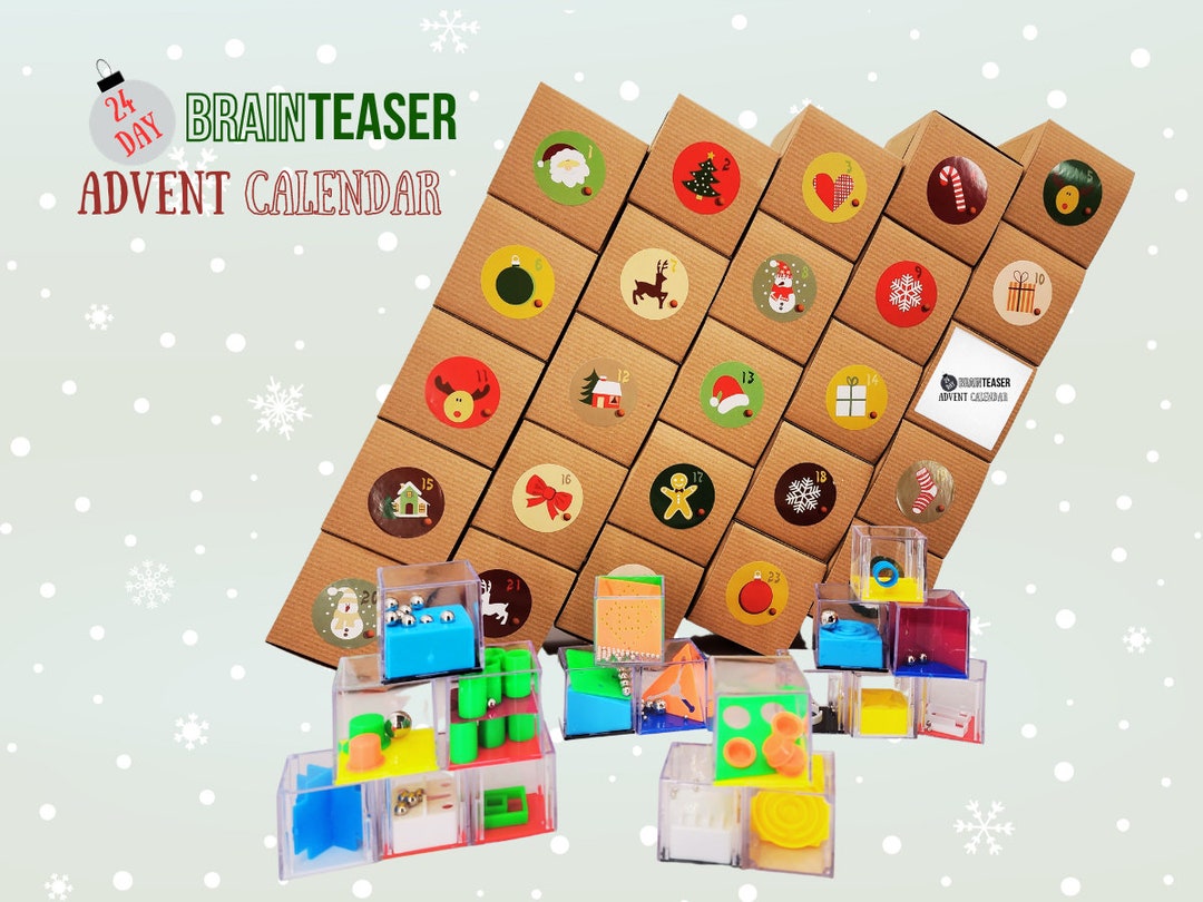 Brain Teaser Puzzle Fidget Cube Advent Calendar for Adults and Kids - Etsy