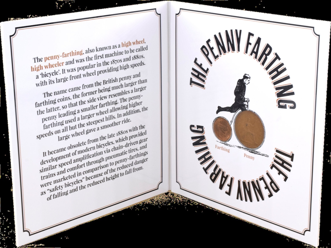 The Penny Farthing Bike Cycle Coin Collectors Album Includes Old ...