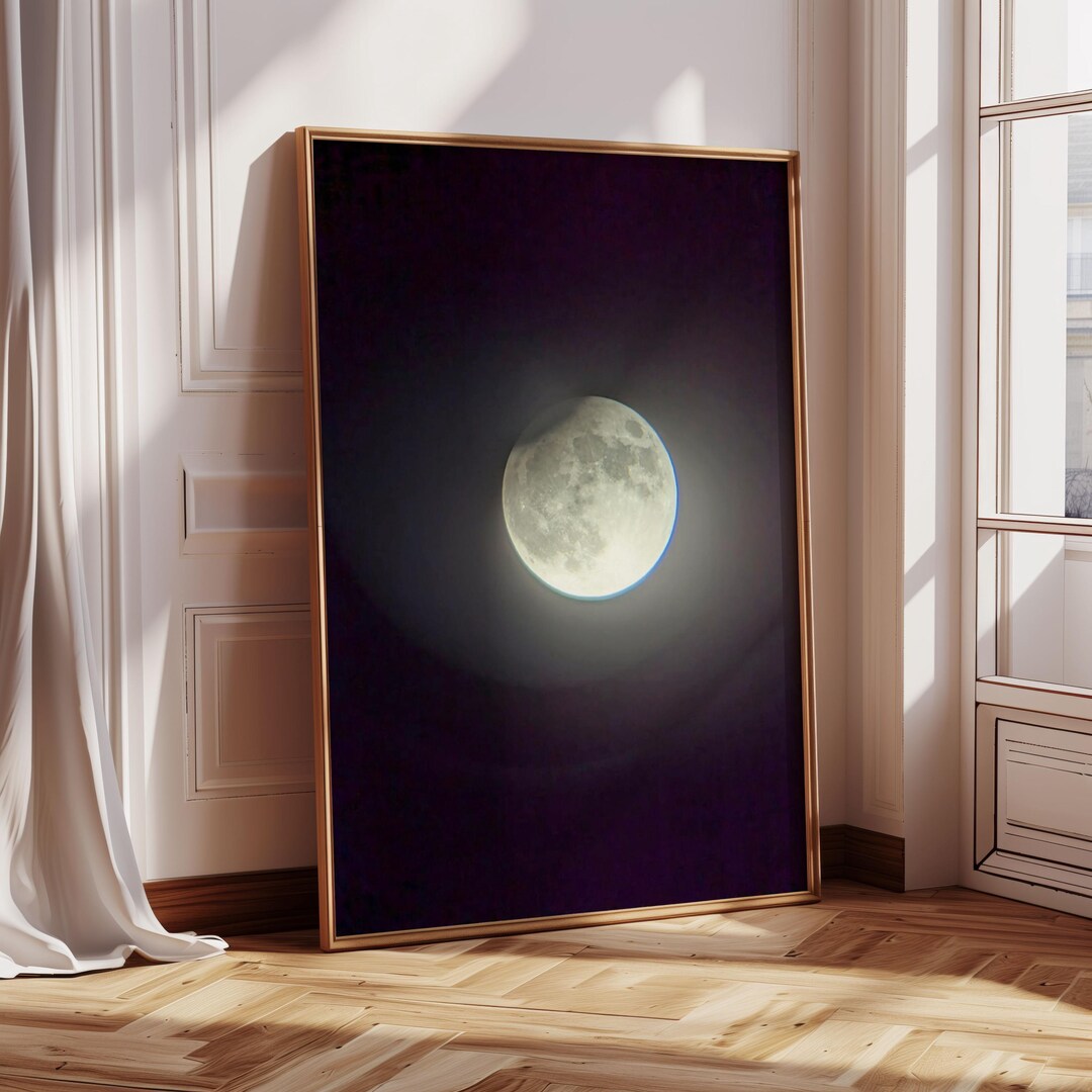 Moon Print, Night Sky Print, Full Moon Print, Trendy and Cute Prints ...