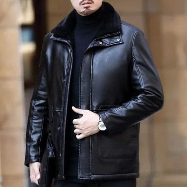 Leather Jacket With Fur Inside - Etsy