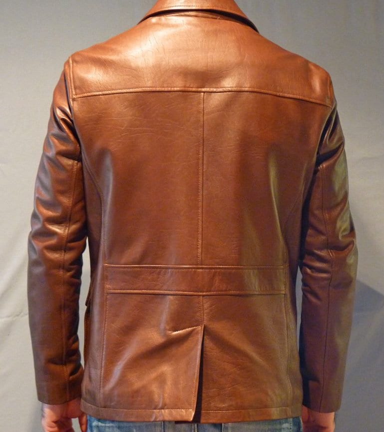 Men's Half Length Jacket in Light Brown Leather - Etsy