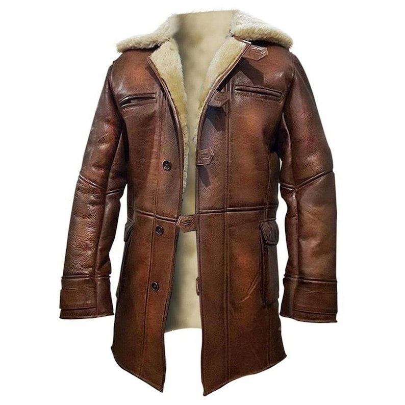 Men's Coat Brown Genuine Leather Jacket - Etsy