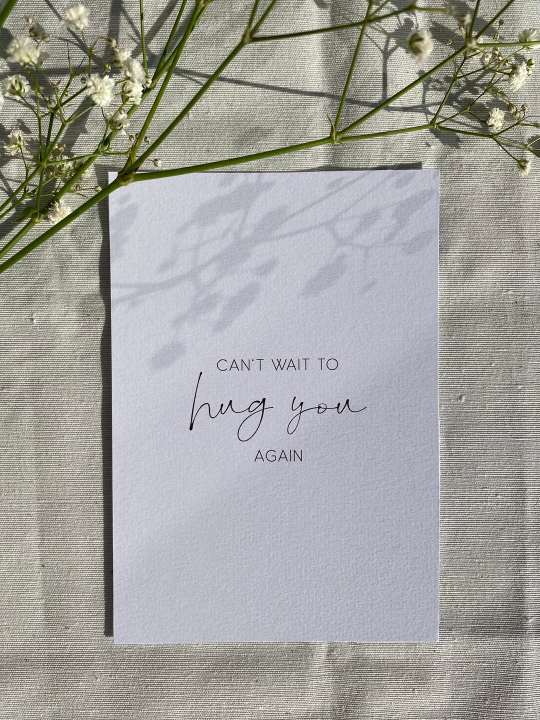 Karte | can't wait to hug you again | Grußkarte jemanden Vermissen ...