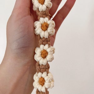 Flower Lanyard | Macrame Keychain | Macrame Daisy | Lanyard for Keys ...