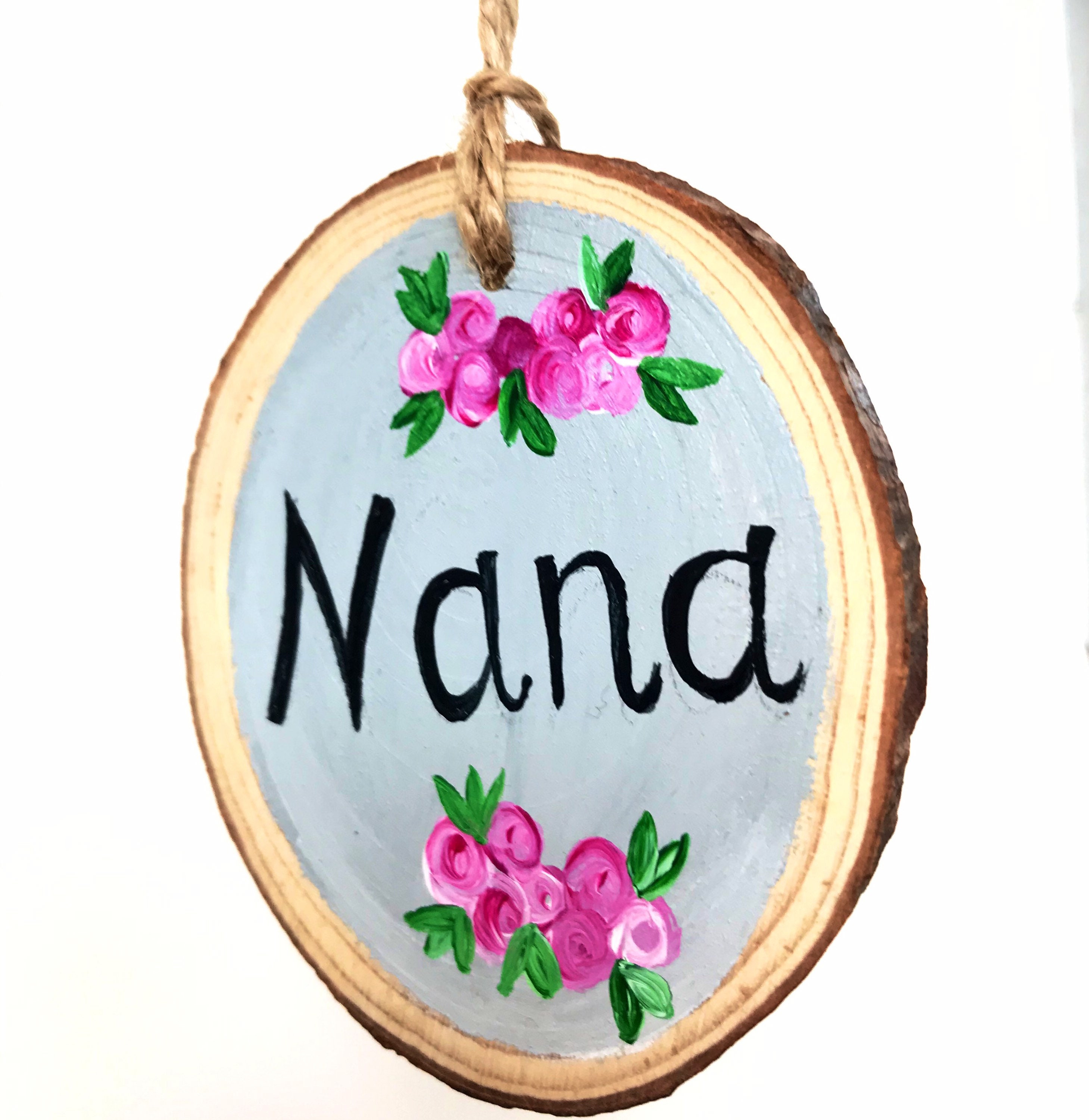 Hand Painted Personalised Name Hanging Wood Slice - Etsy