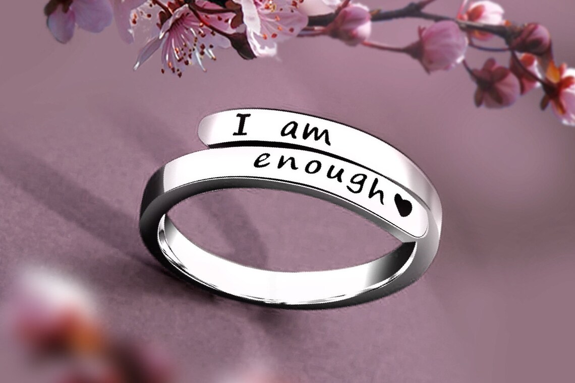 I Am Enough Affirmation Ring Encouragement Gift - Etsy