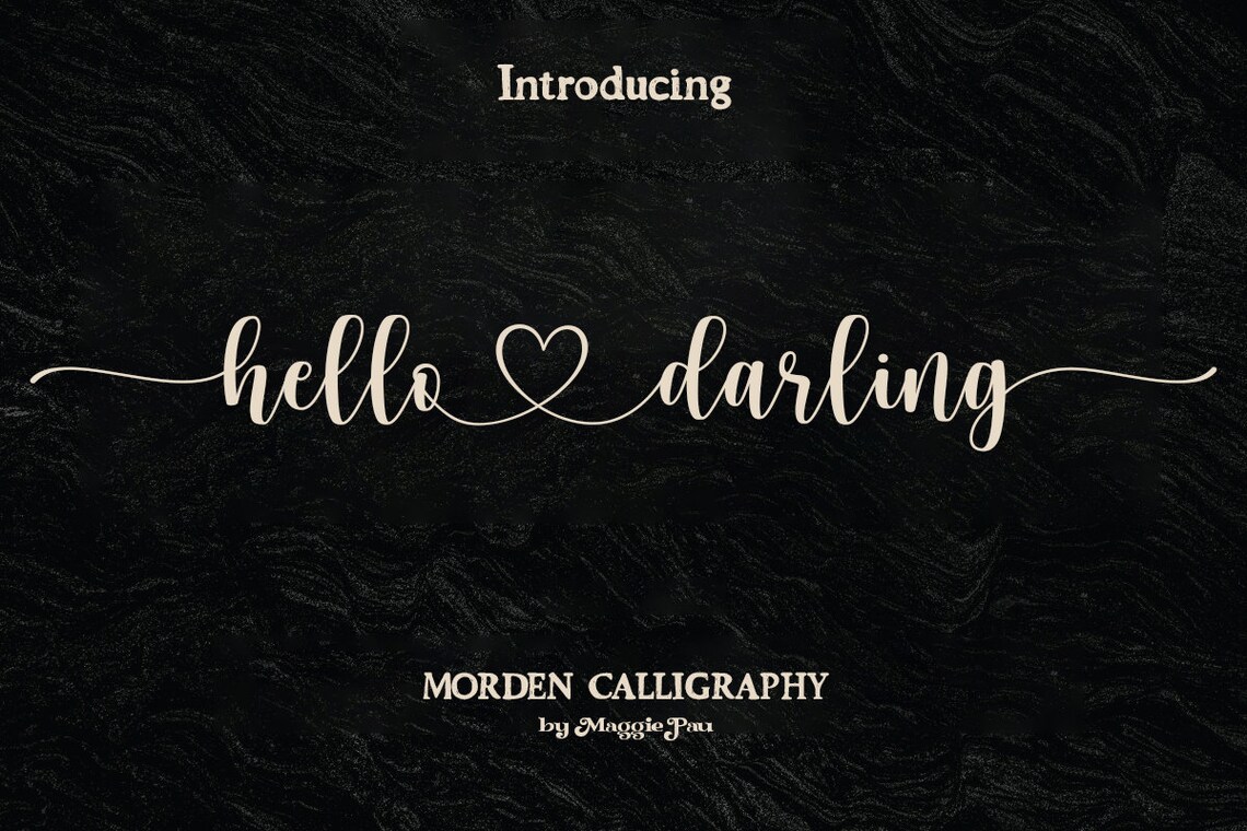 Font with Hearts Hello Honey Font Cricut Font Font with | Etsy