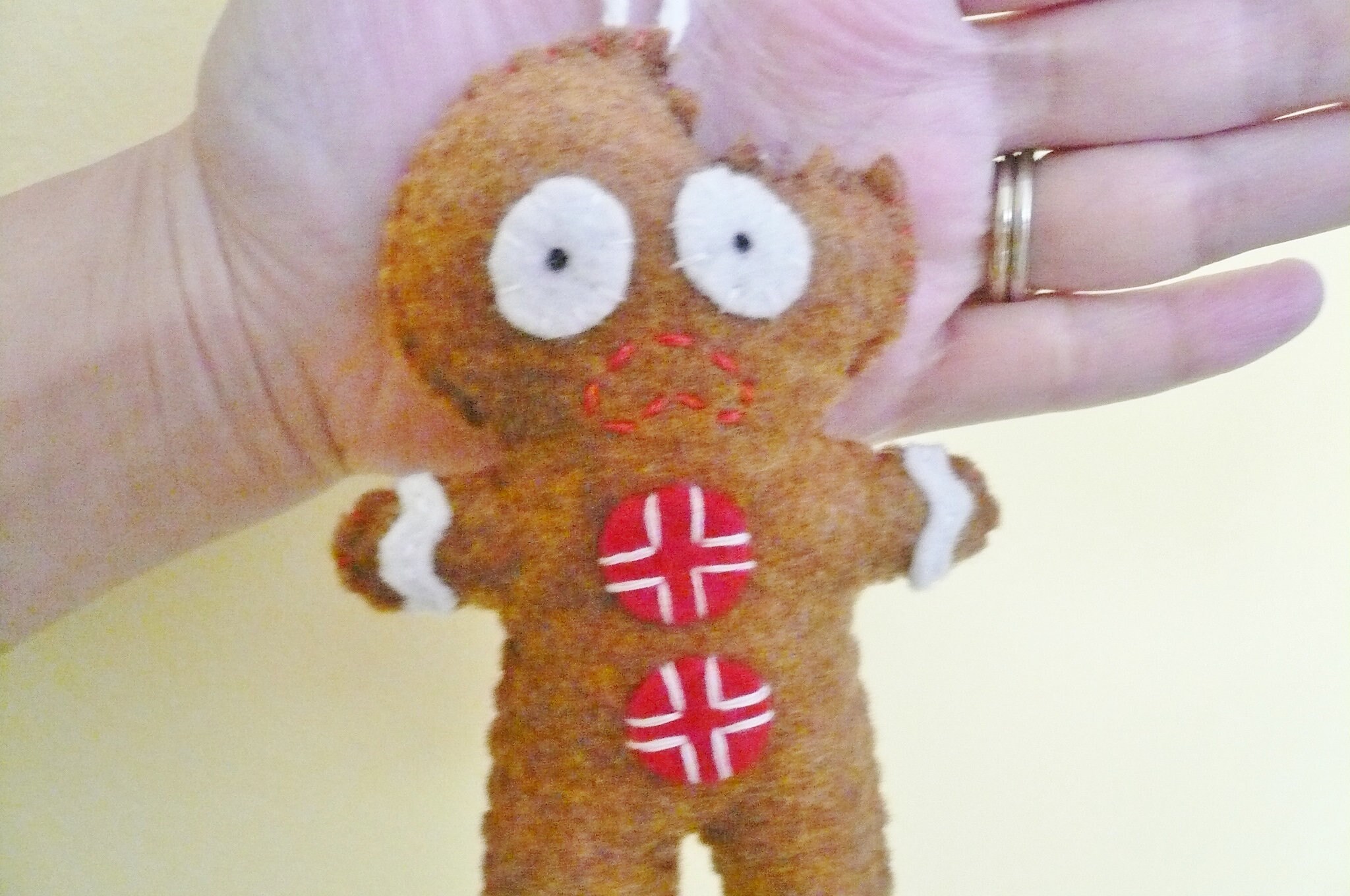 Scared Gingerbread Man Ornament bitten gingerbread funny | Etsy