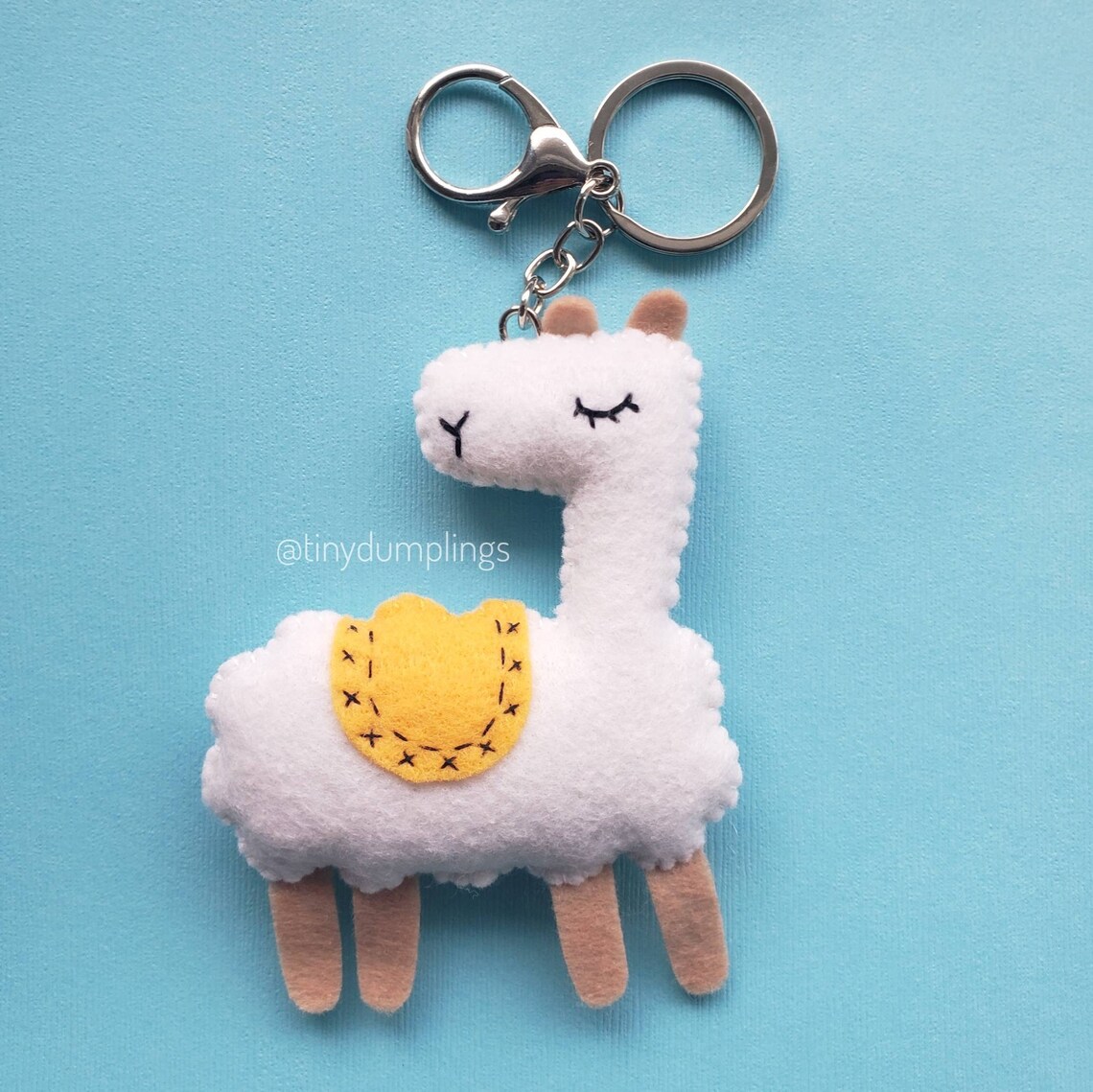 Alpaca Keychain Bagcharm Felt Llama Zippercharm Embroidered | Etsy