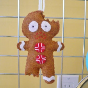 Scared Gingerbread Man Ornament Bitten Gingerbread Funny - Etsy