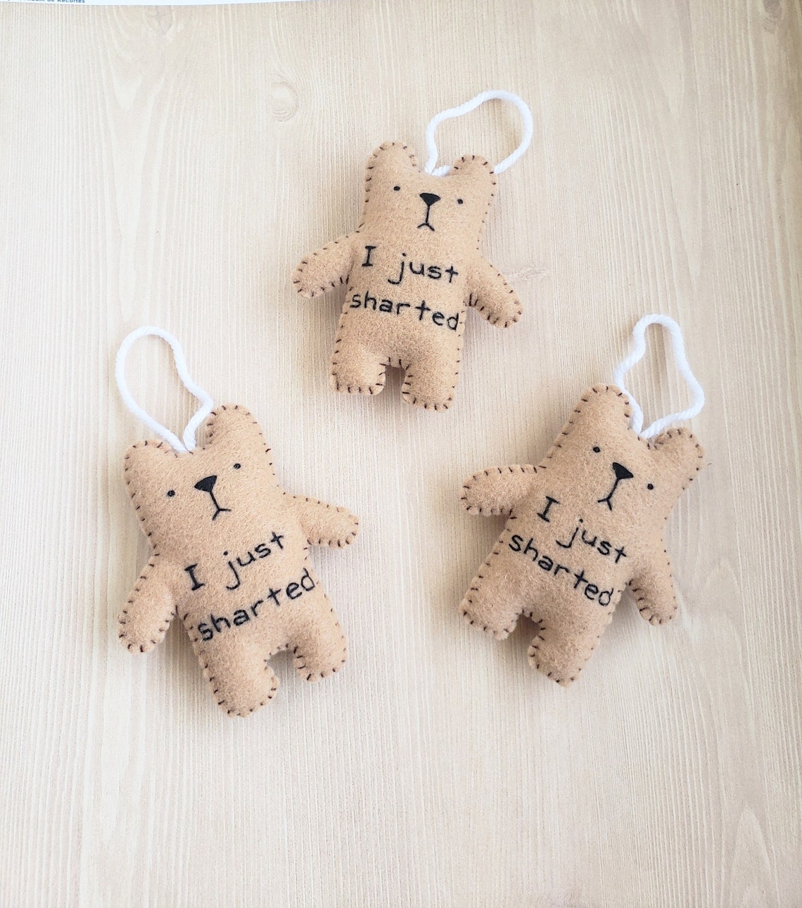 ONE I Just Sharted Bear Funny Christmas Decor, Gifts for Him Men Wife ...