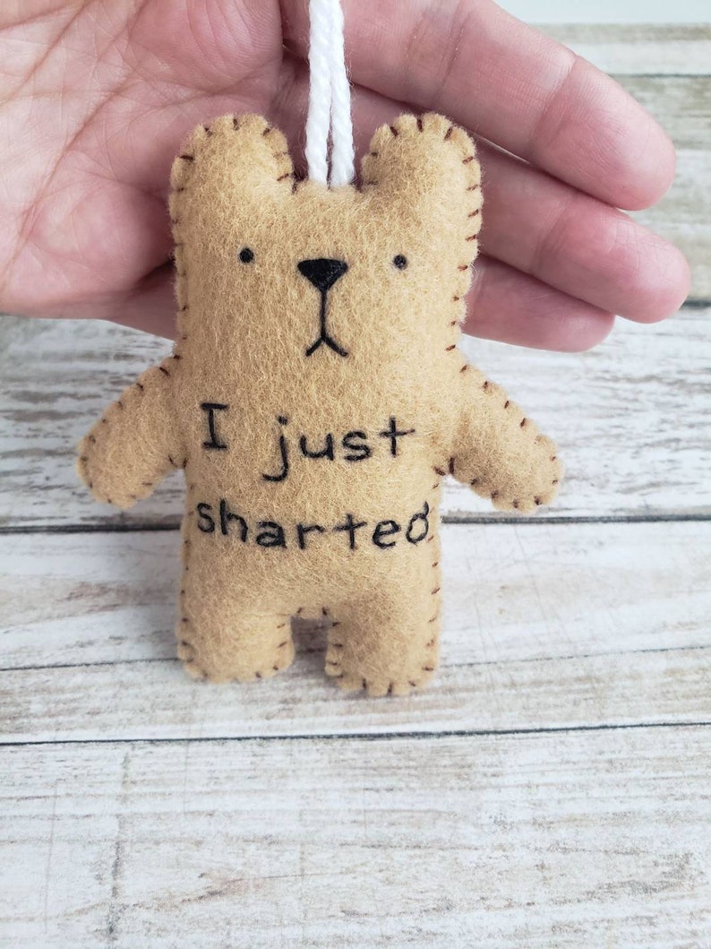 ONE I Just Sharted Bear Funny Christmas Decor, Gifts for Him Men Wife ...
