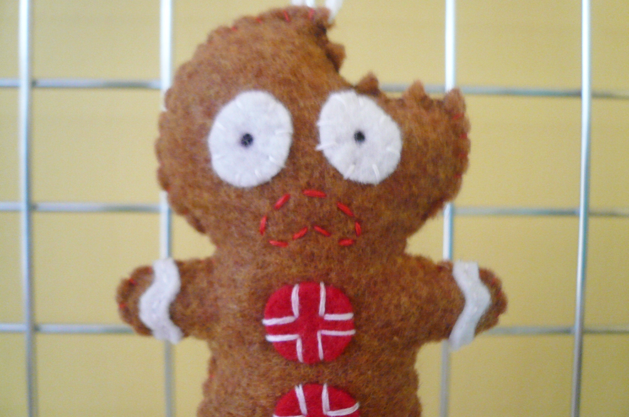 Scared Gingerbread Man Ornament bitten gingerbread funny | Etsy