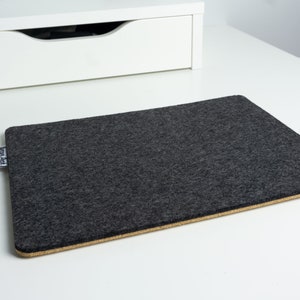 Wool Mousepad Wool Felt and Cork Mouse Pad, Antimicrobial Merino Wool ...