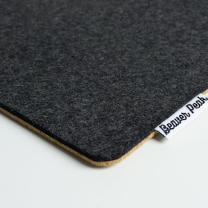Wool Mousepad Wool Felt and Cork Mouse Pad, Antimicrobial Merino Wool ...
