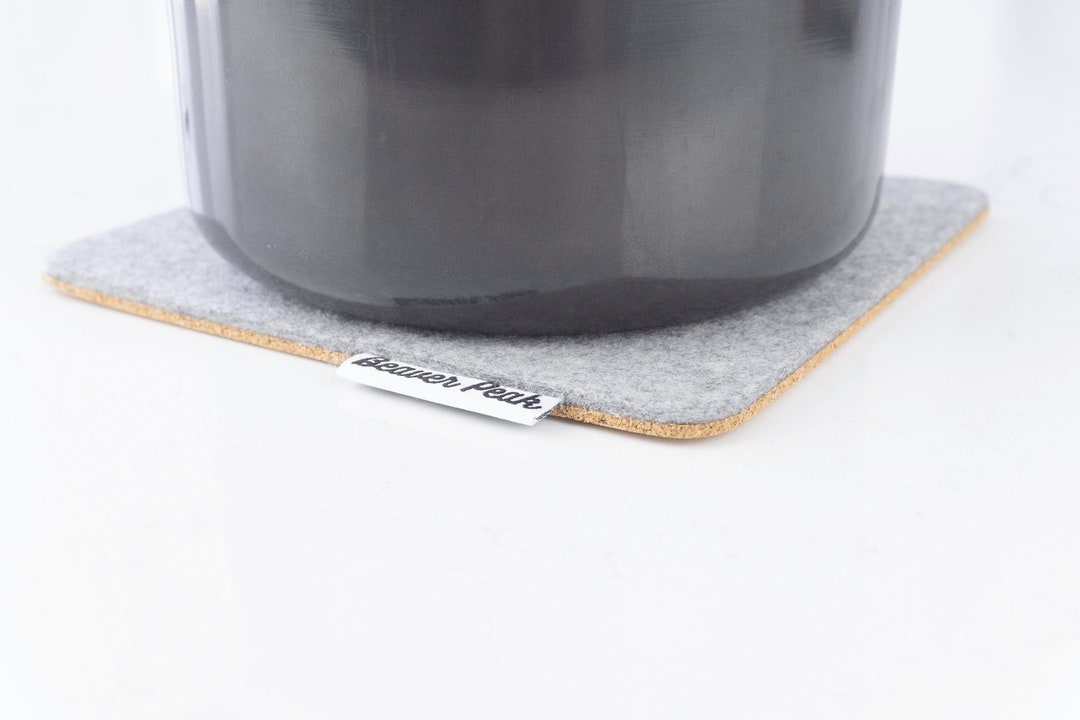 Wool Trivets, Square - Felt and Cork, Antimicrobial Trivet, Heat ...