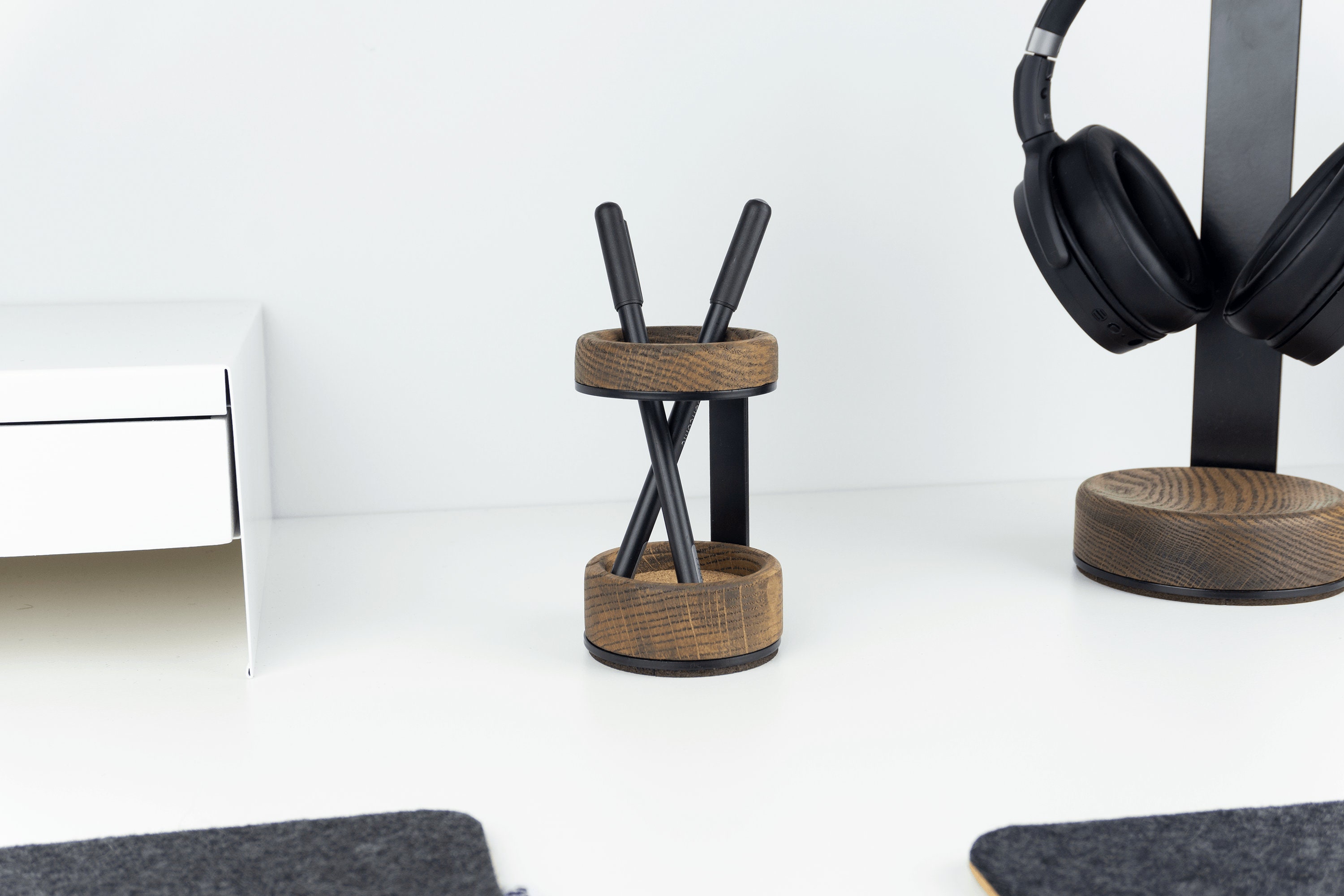 Minimal Pen Stand, Pen Stand Wood, Wood Pen Cup, Pencil Organizer, Home ...