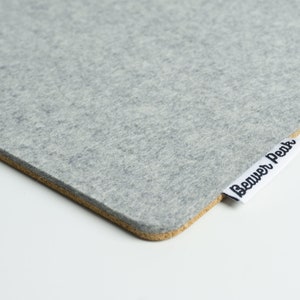 Wool Mousepad Wool Felt and Cork Mouse Pad, Antimicrobial Merino Wool ...