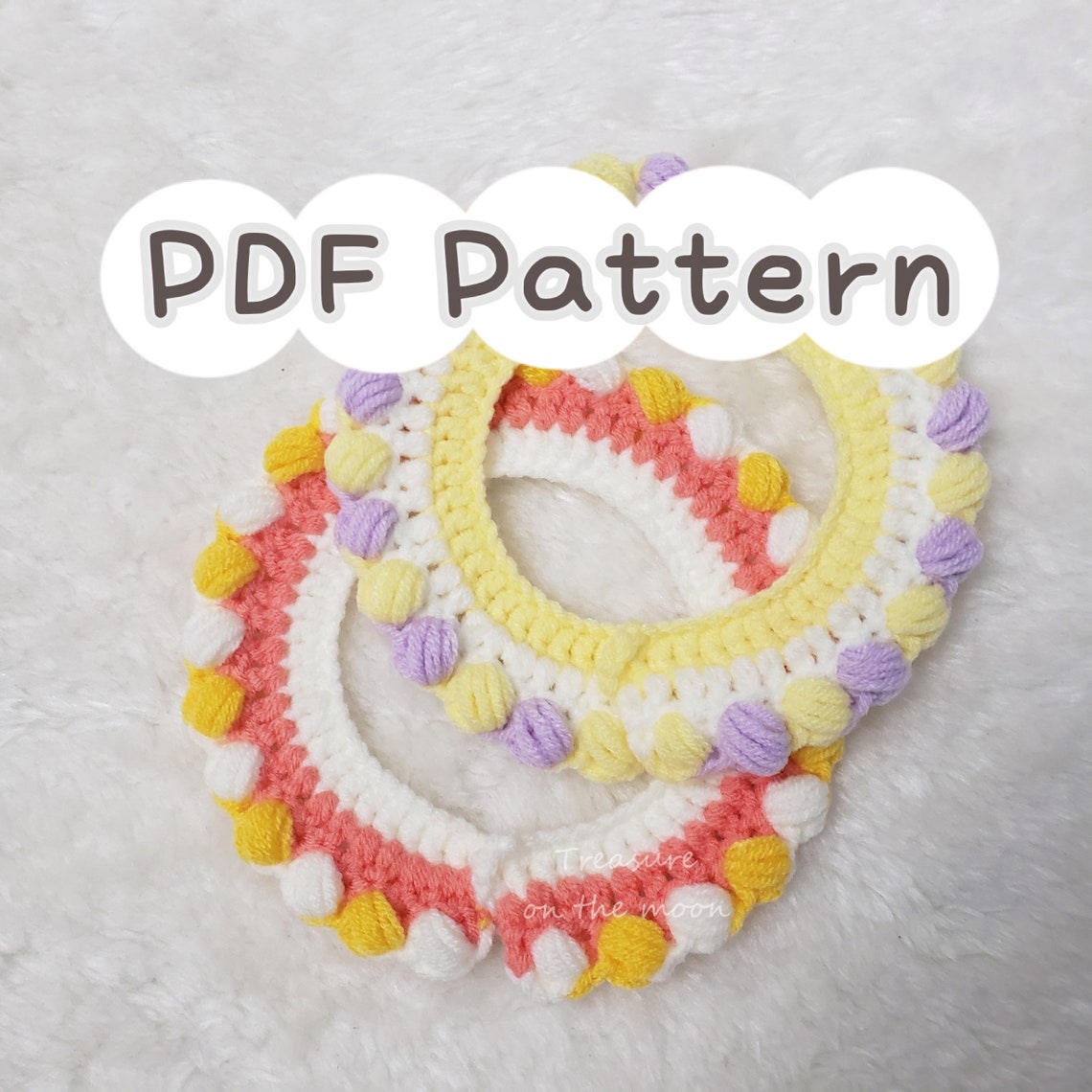 Baby Collar Crochet Pattern Design Digital Strawberries - Etsy