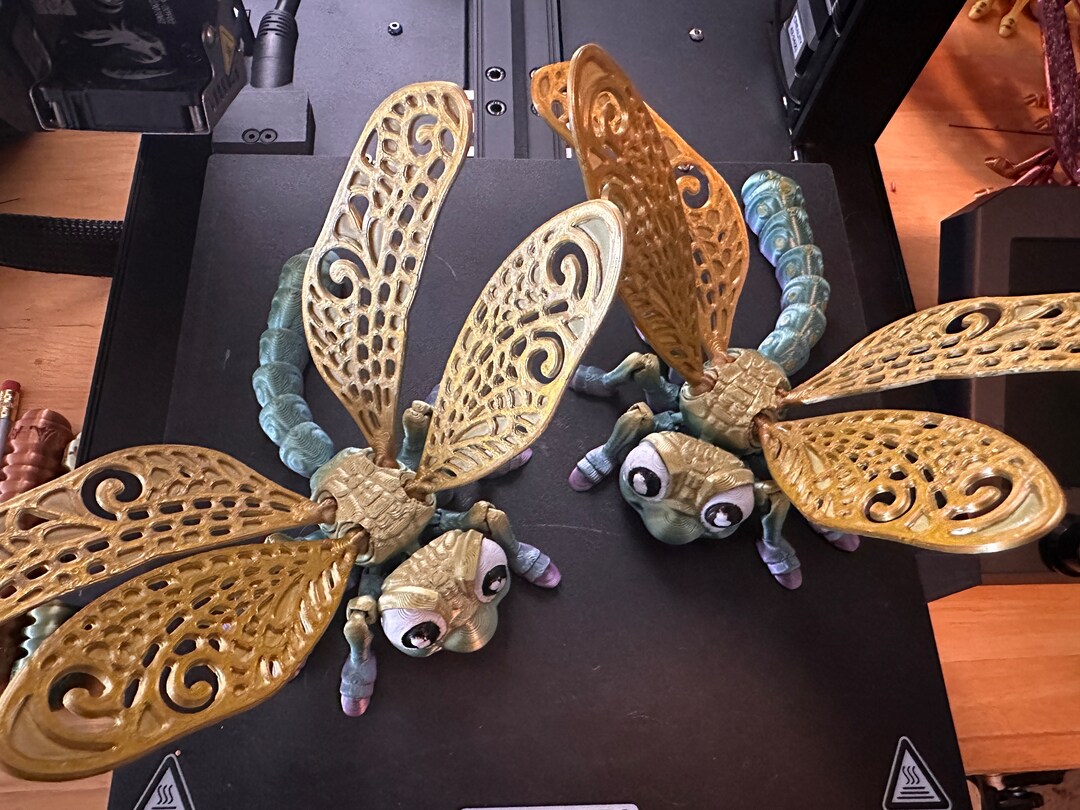 3D Printed Articulated Flexi Dragonfly Fidget Toy Flexi Factory ...