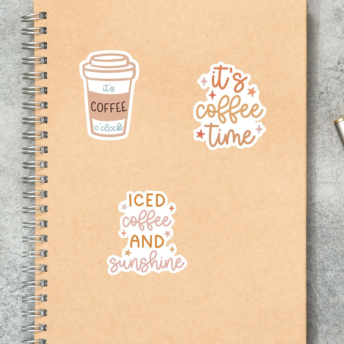 Coffee Stickers Journal Stickers Water Bottle Stickers - Etsy