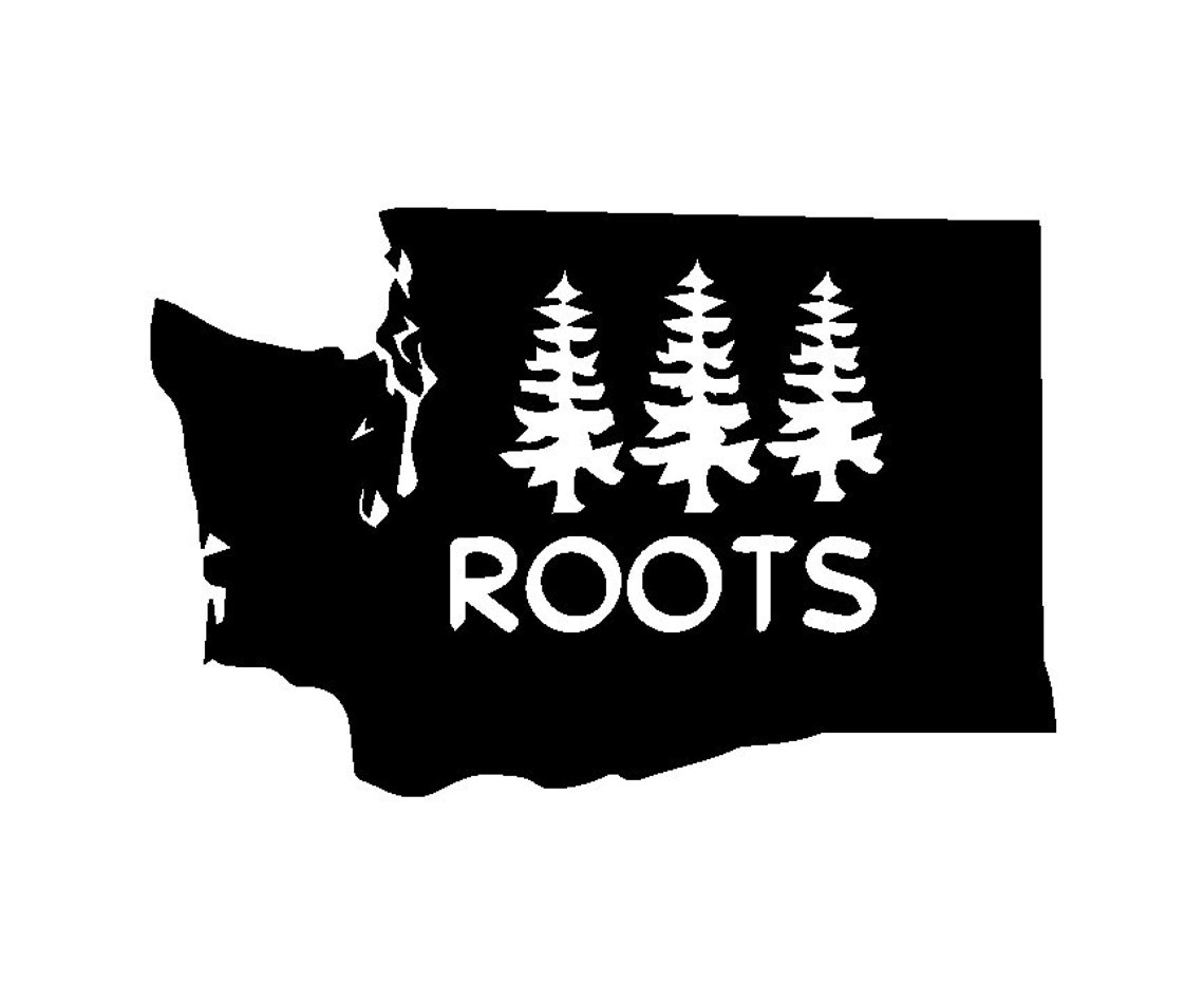Washington ROOTS Decal PNW Vinyl Decal Permanent Decal - Etsy