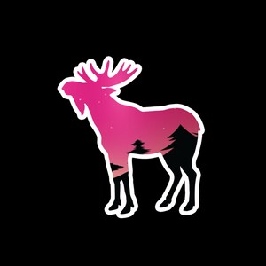 Moose Stickers| Wildlife| Animal Stickers| Laptop Stickers| Hydroflask ...