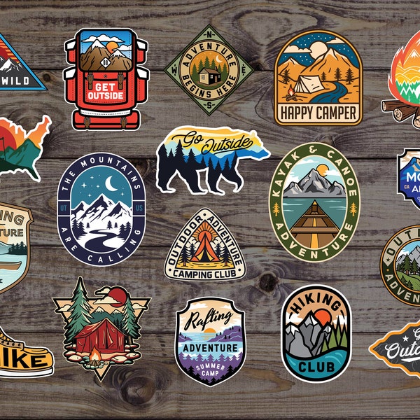 Camping Stickers - Etsy
