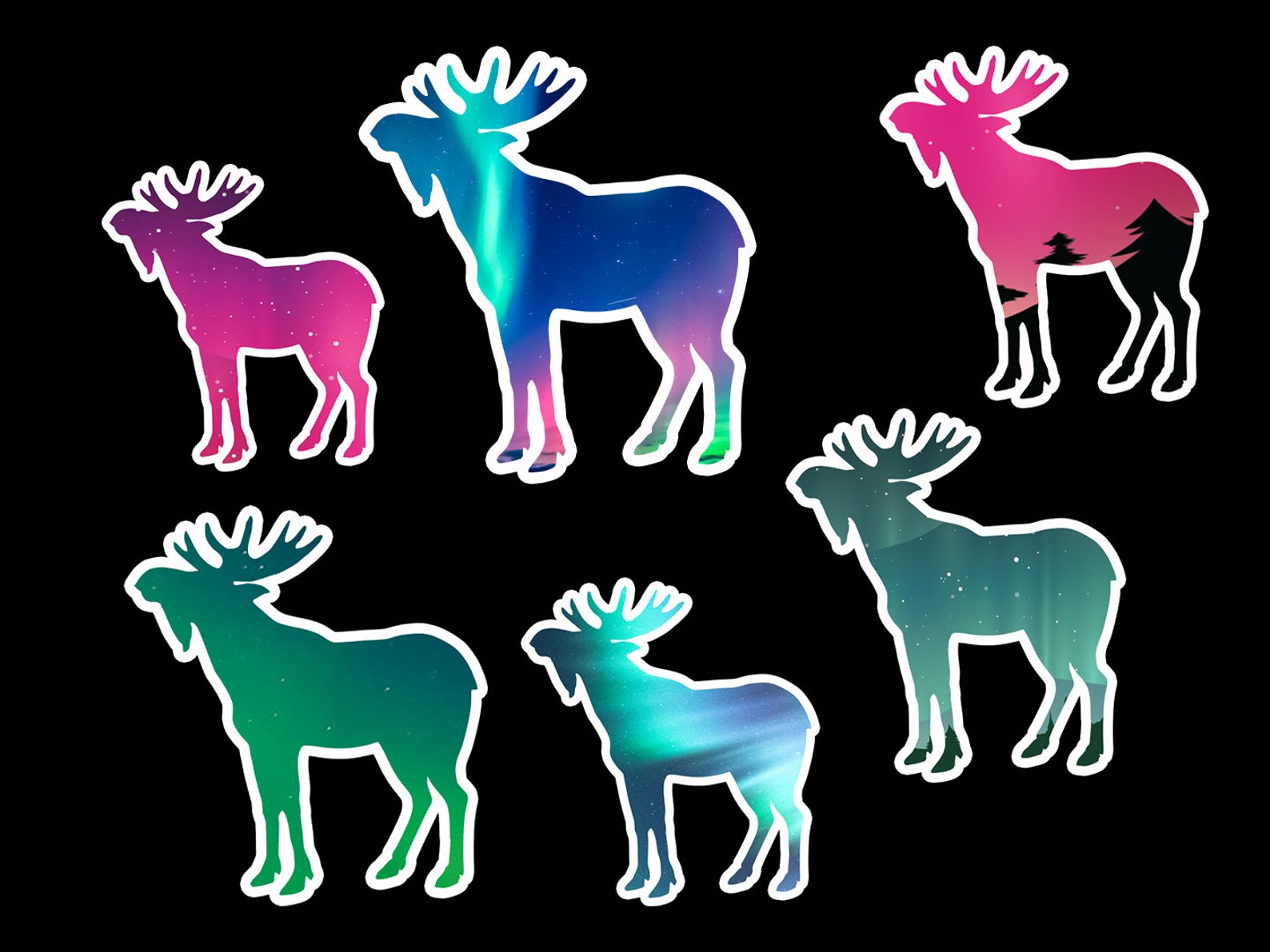 Moose Stickers Wildlife Animal Stickers Laptop Stickers - Etsy