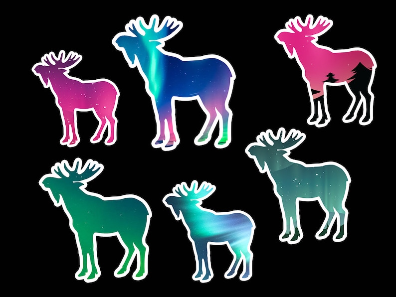 Moose Stickers Wildlife Animal Stickers Laptop Stickers - Etsy